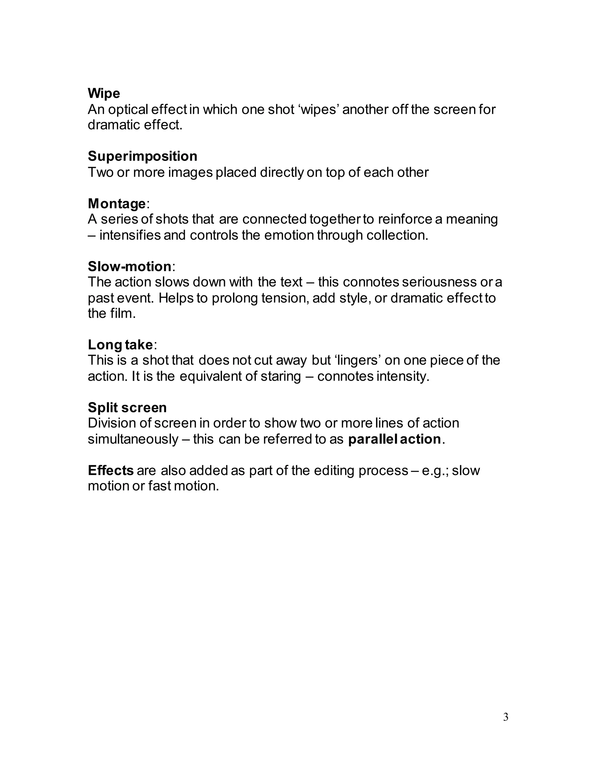 Editing notes sheet | PDF