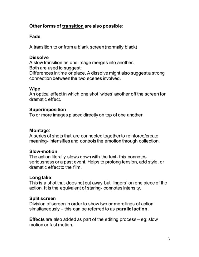 EDITING NOTES 1 | PDF