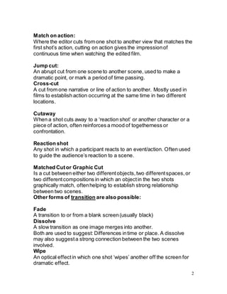 Editing notes sheet | PDF