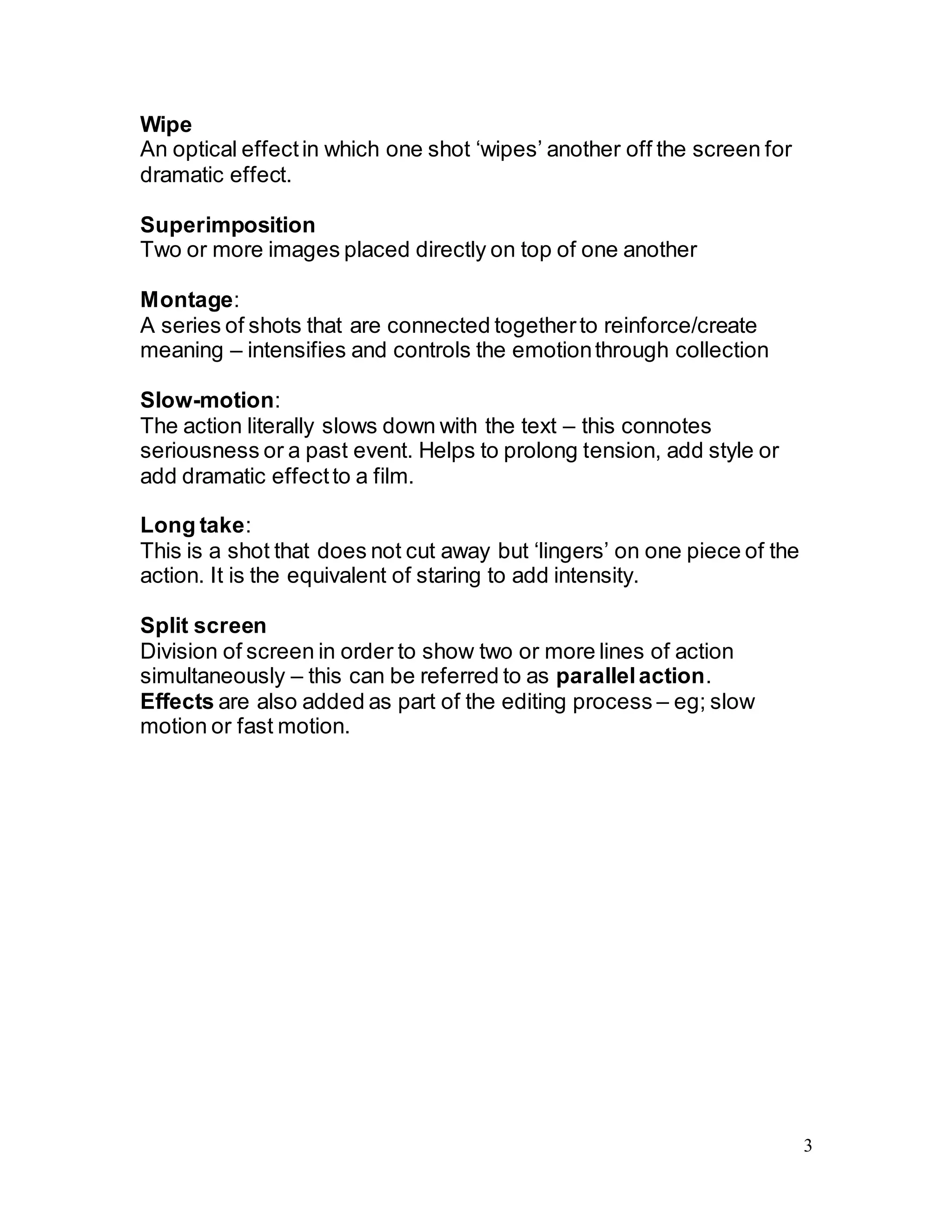 Editing notes sheet | PDF