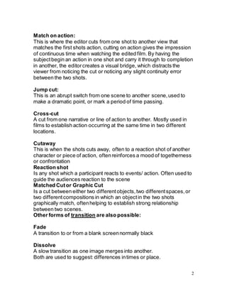 Editing notes sheet | PDF