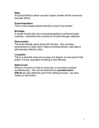 Editing notes sheet | PDF