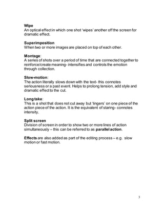 Editing notes sheet | PDF