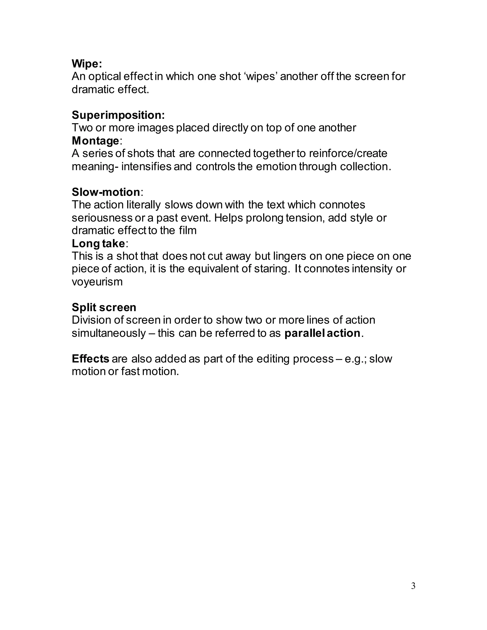 Editing notes sheet | PDF