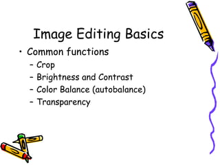 Editing of Images - fundamentals of photo | PPT