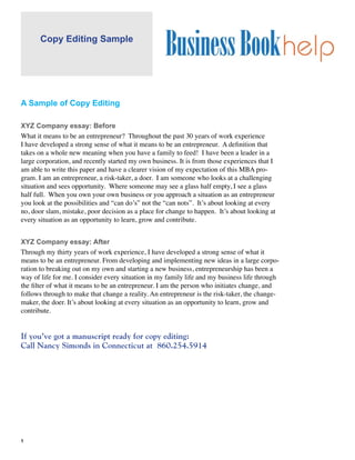 Editing sample | PDF | Startups | Business