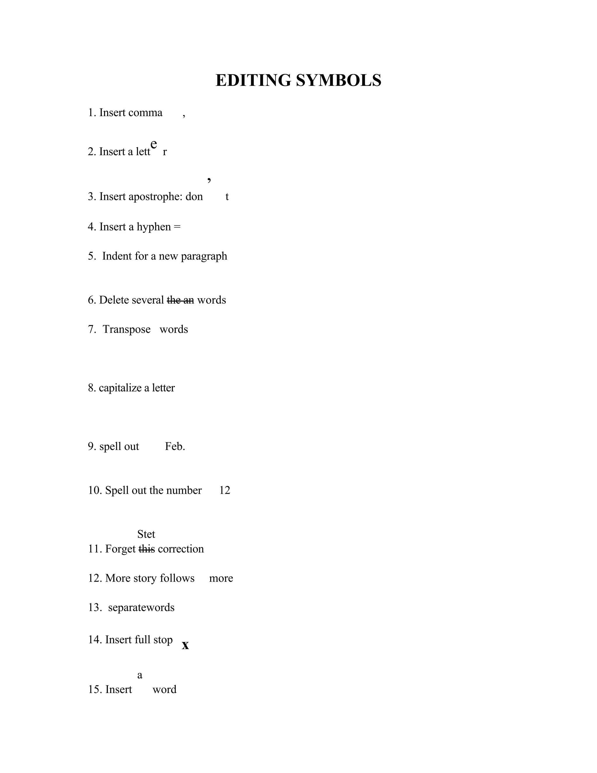 Editing symbols pm | PDF