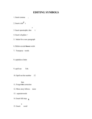Editing symbols pm | PDF