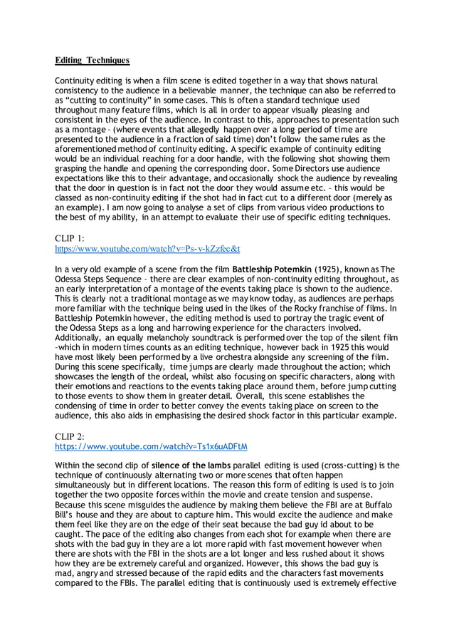 Editing techniques | DOCX