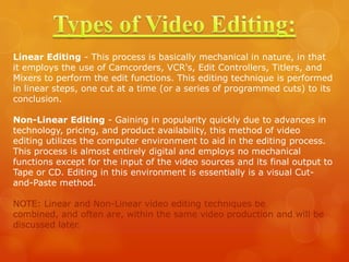 Editing Techniques In A Music Video | PPT | Free Download