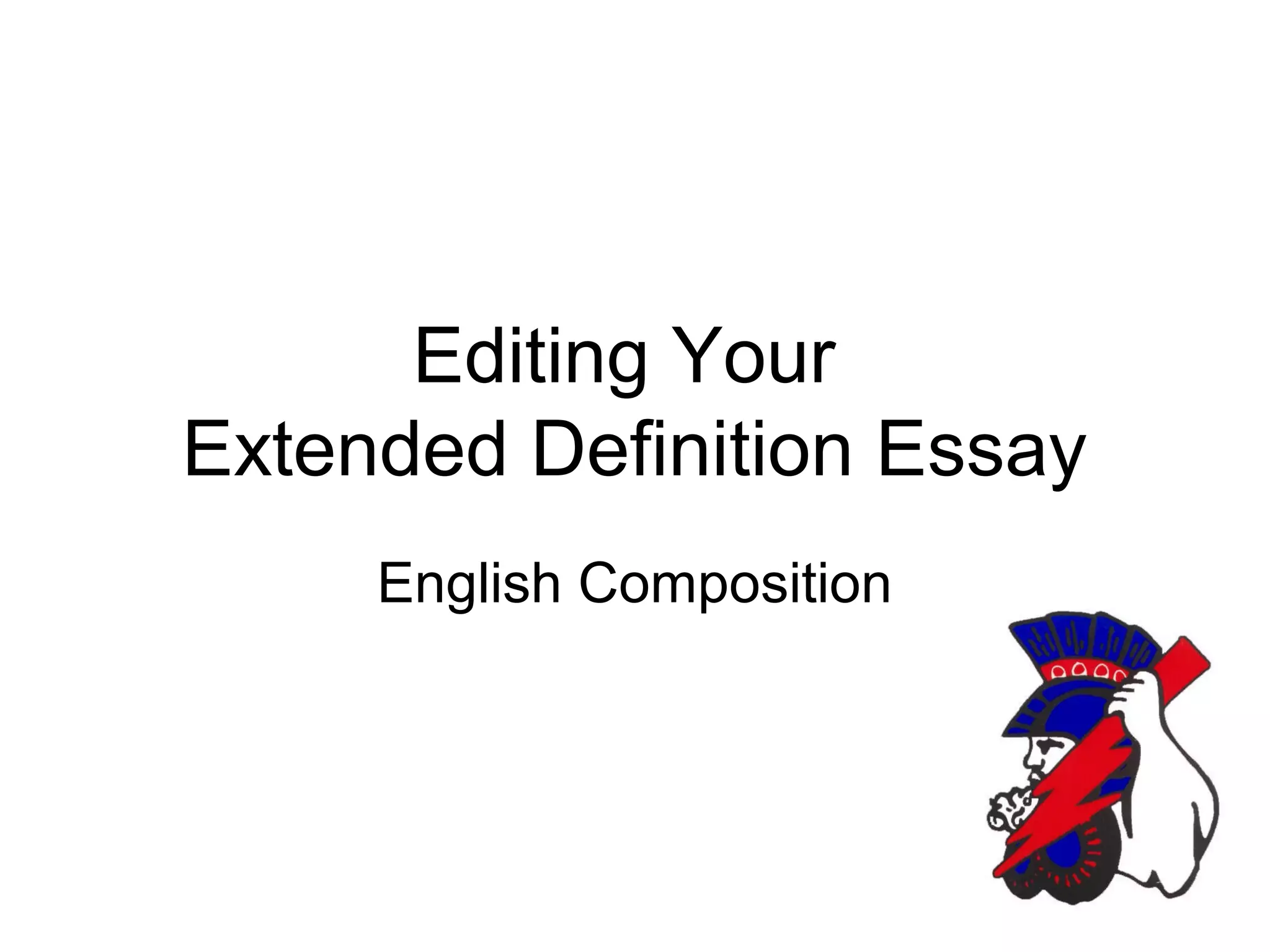 Editing the extended definition | PPT