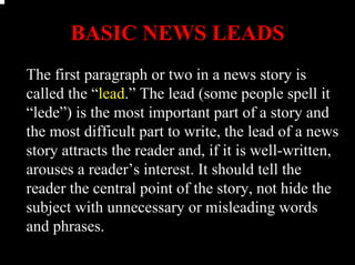 Editing the story | PPT