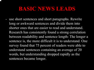 Editing the story | PPT