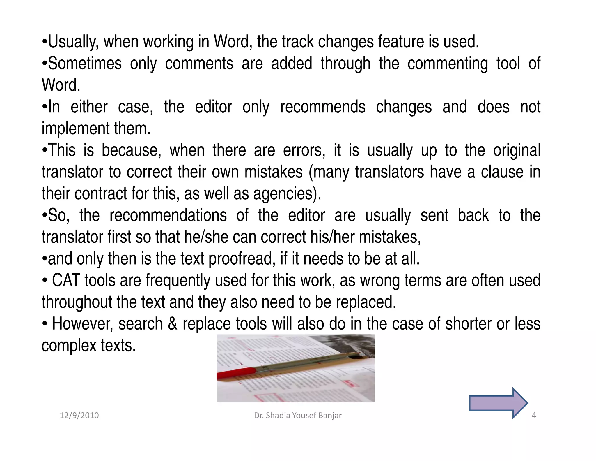 Editing vs. proofreading, by dr. shadia y. banjar.pptx
