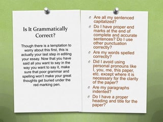 Editing your rough draft | PPTX