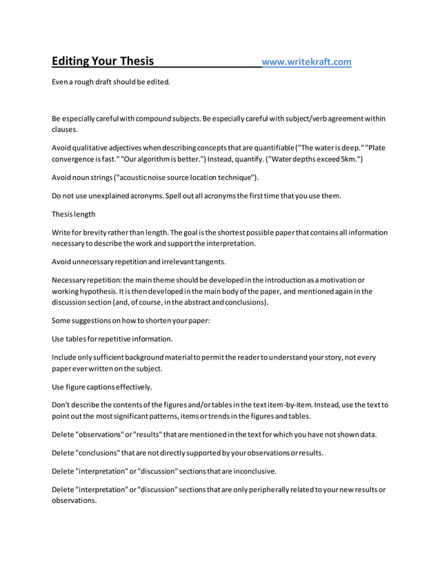 Editing your thesis www | DOCX