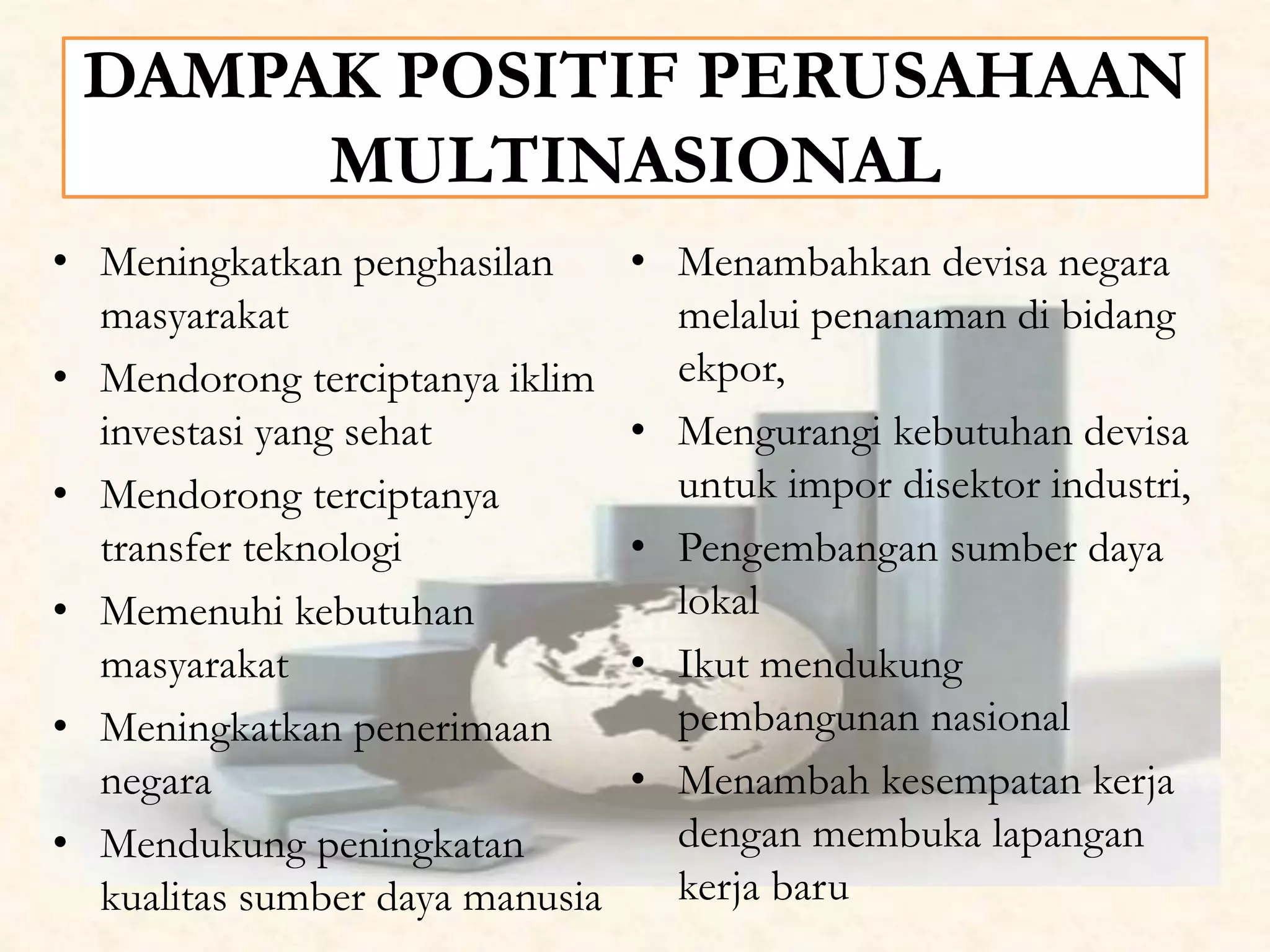 INVESTASI ASING DAN PERUSAHAAN MULTINASIONAL | PPTX