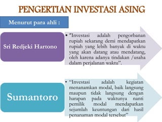 INVESTASI ASING DAN PERUSAHAAN MULTINASIONAL | PPTX