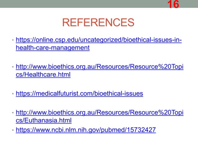 Bioethical Issue-EUTHANASIA | PPTX