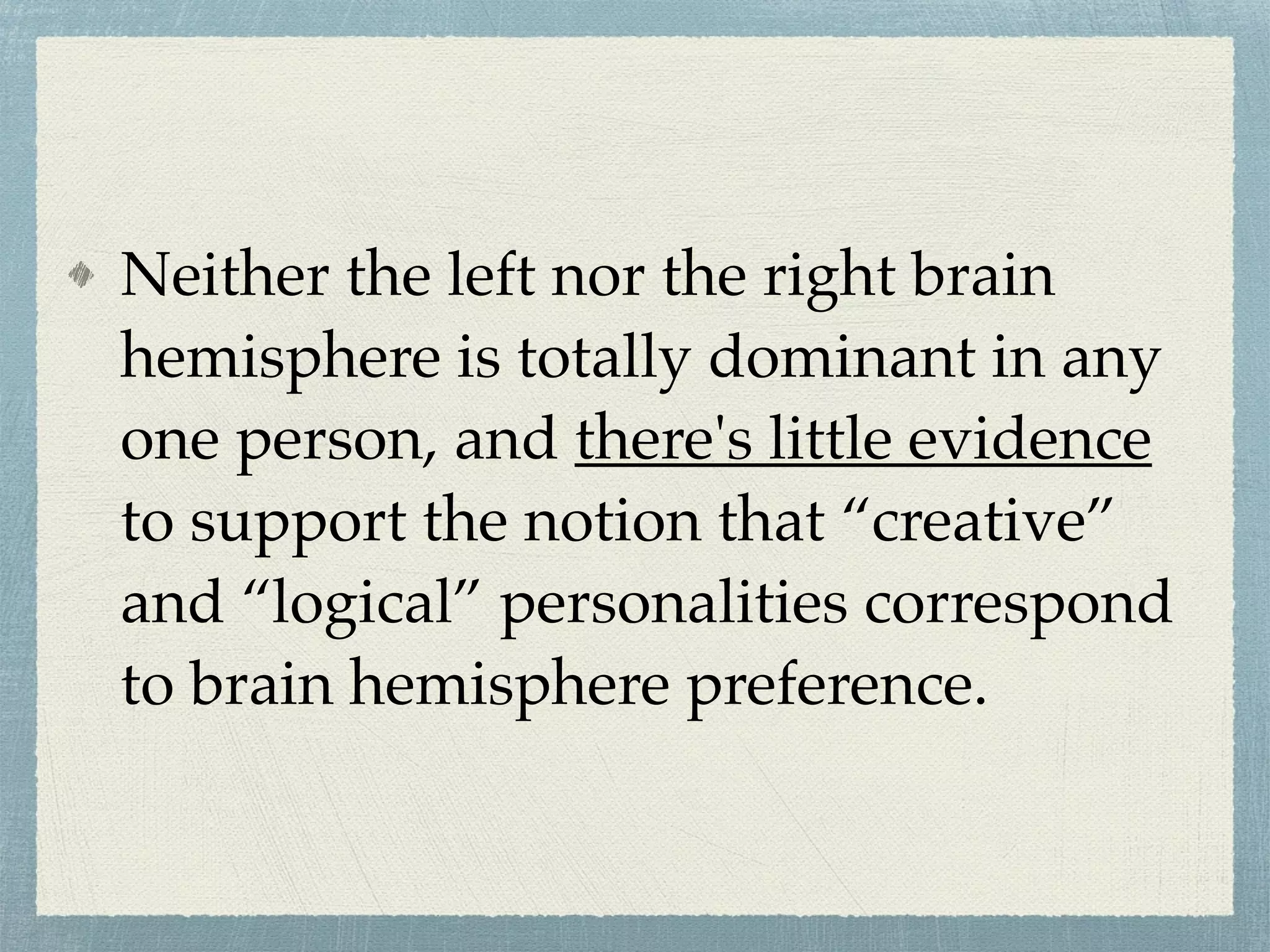 Dave Rocker: Neuromyths: Misunderstandings About The Brain | PDF