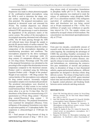 Colon Targeting by Novel Drug Delivery Drug System: Microsphere a ...
