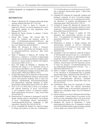 The Antiepileptic Effect of Synthesized Derivatives of Quinazoline-4(3H)-One | PDF