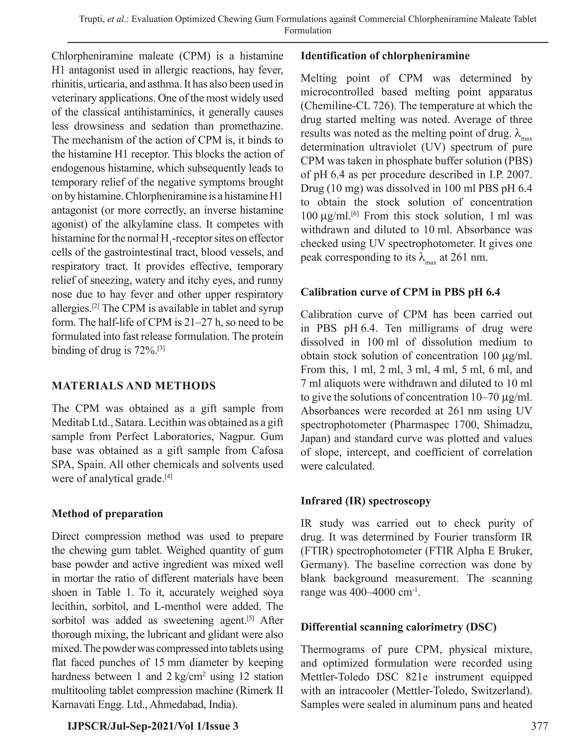 Evaluation Optimized Chewing Gum Formulations against Commercial ...