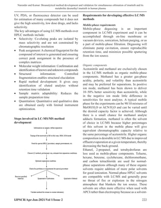 Bioanalytical Method Development and Validation for Simultaneous Estimation of Imatinib and Its ...