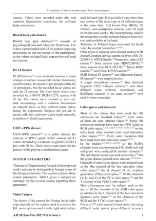 A Survey on Non-Contact Heart Rate Estimation from Facial Video | PDF