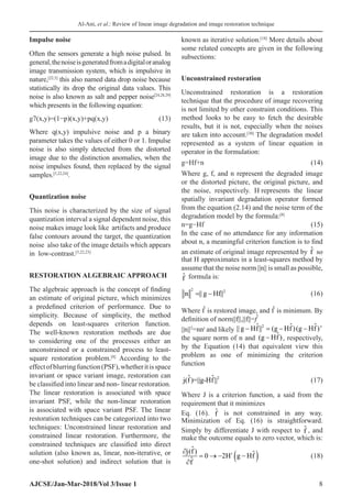 Review of Linear Image Degradation and Image Restoration Technique | PDF | Photo Editing ...