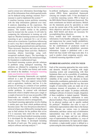 A Review on Reasoning System, Types, and Tools and Need for Hybrid Reasoning | PDF