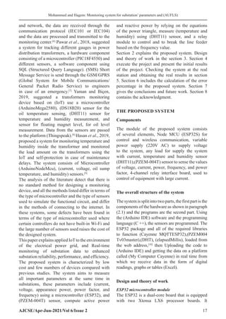 Smart Monitoring System for Substation’ Parameters and Automatic under Frequency Load Shedding | PDF