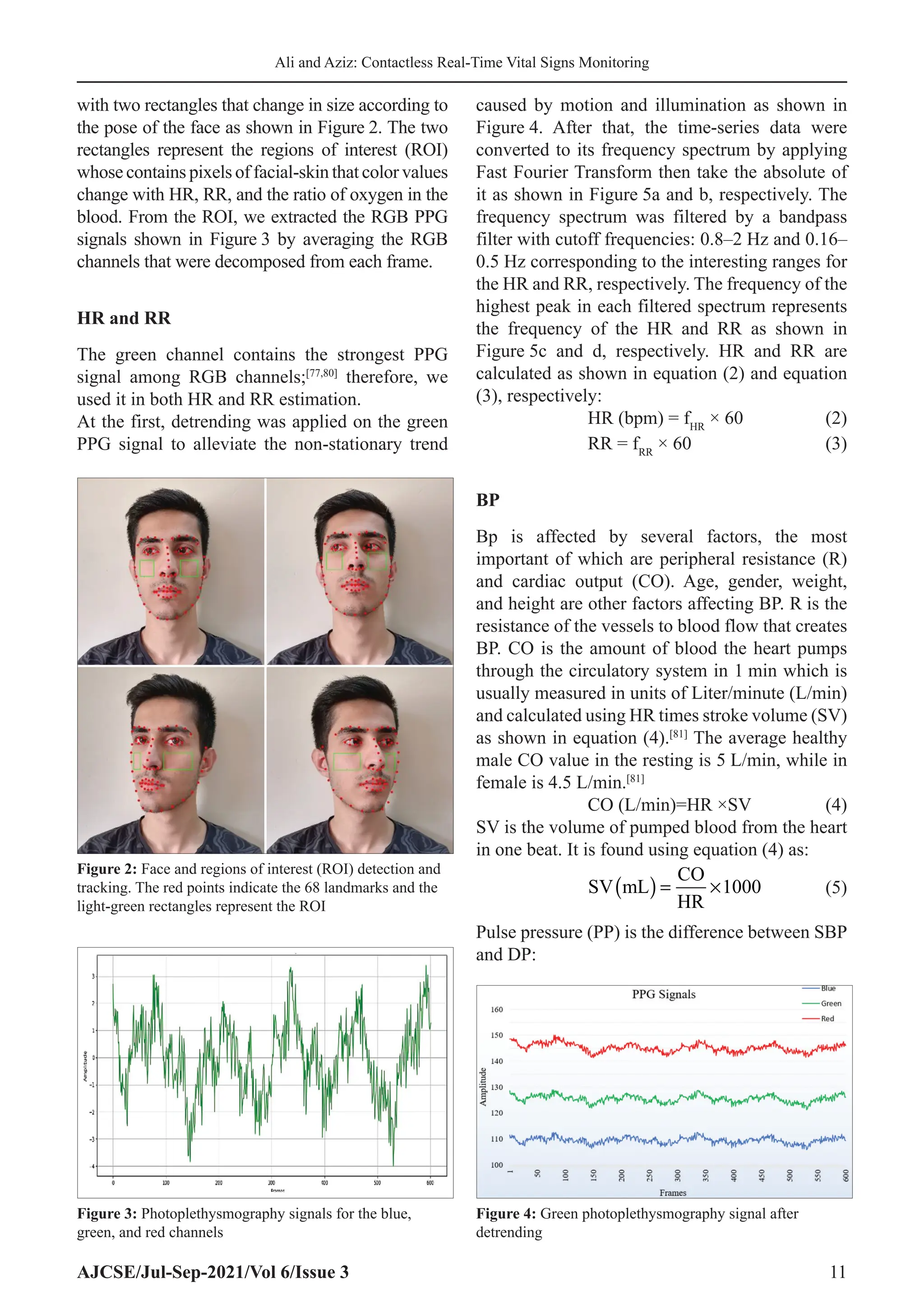 Contactless Real-Time Vital Signs Monitoring Using a Webcam | PDF