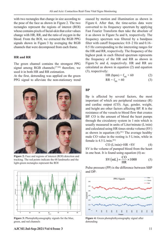 Contactless Real-Time Vital Signs Monitoring Using a Webcam | PDF