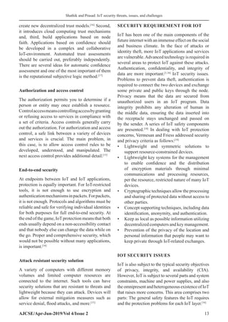 A Critical Study on Security Threats, Issues, and Challenges in the Internet of Things | PDF