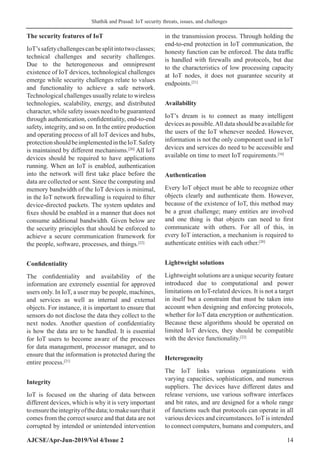 A Critical Study on Security Threats, Issues, and Challenges in the Internet of Things | PDF