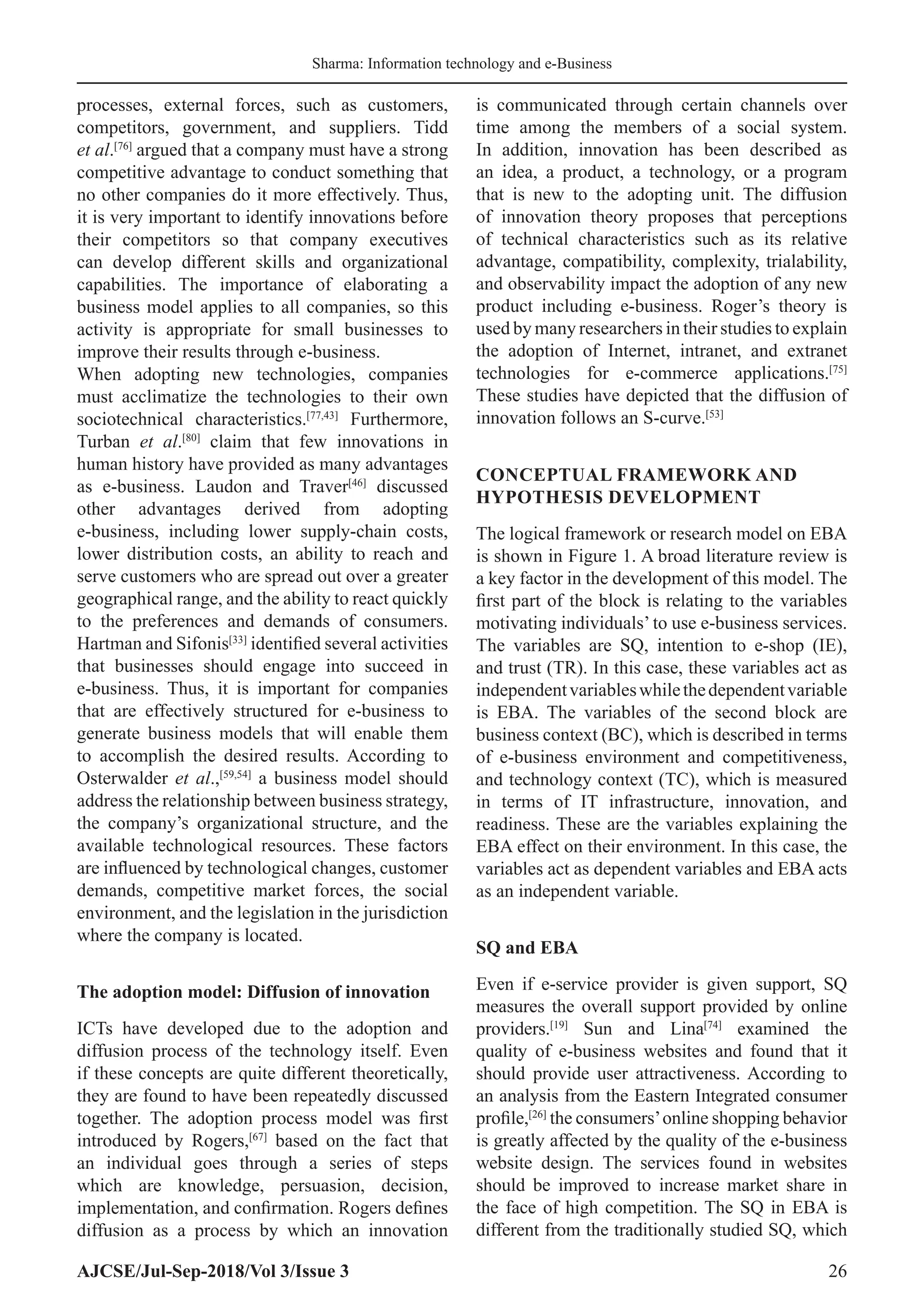 Information Technology Acceptance and E-business Adoption in Organizations | PDF