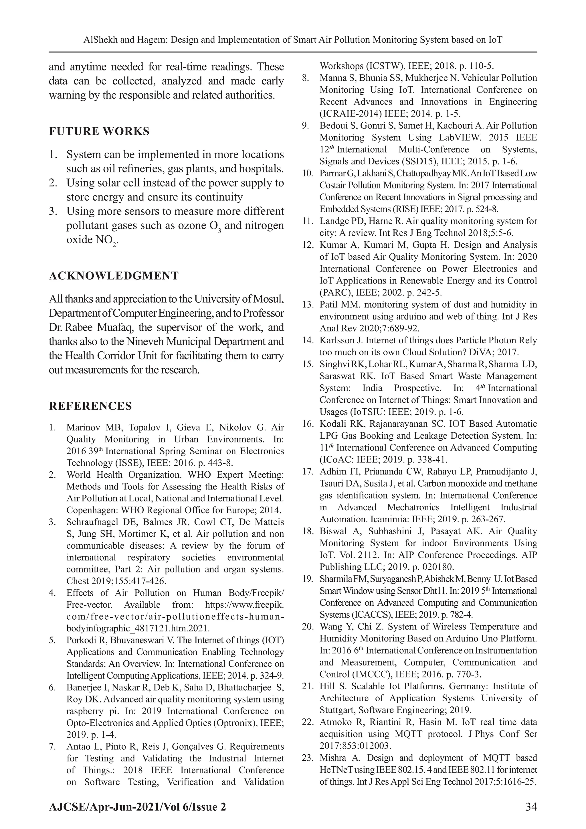 Design and Implementation of Smart Air Pollution Monitoring System ...