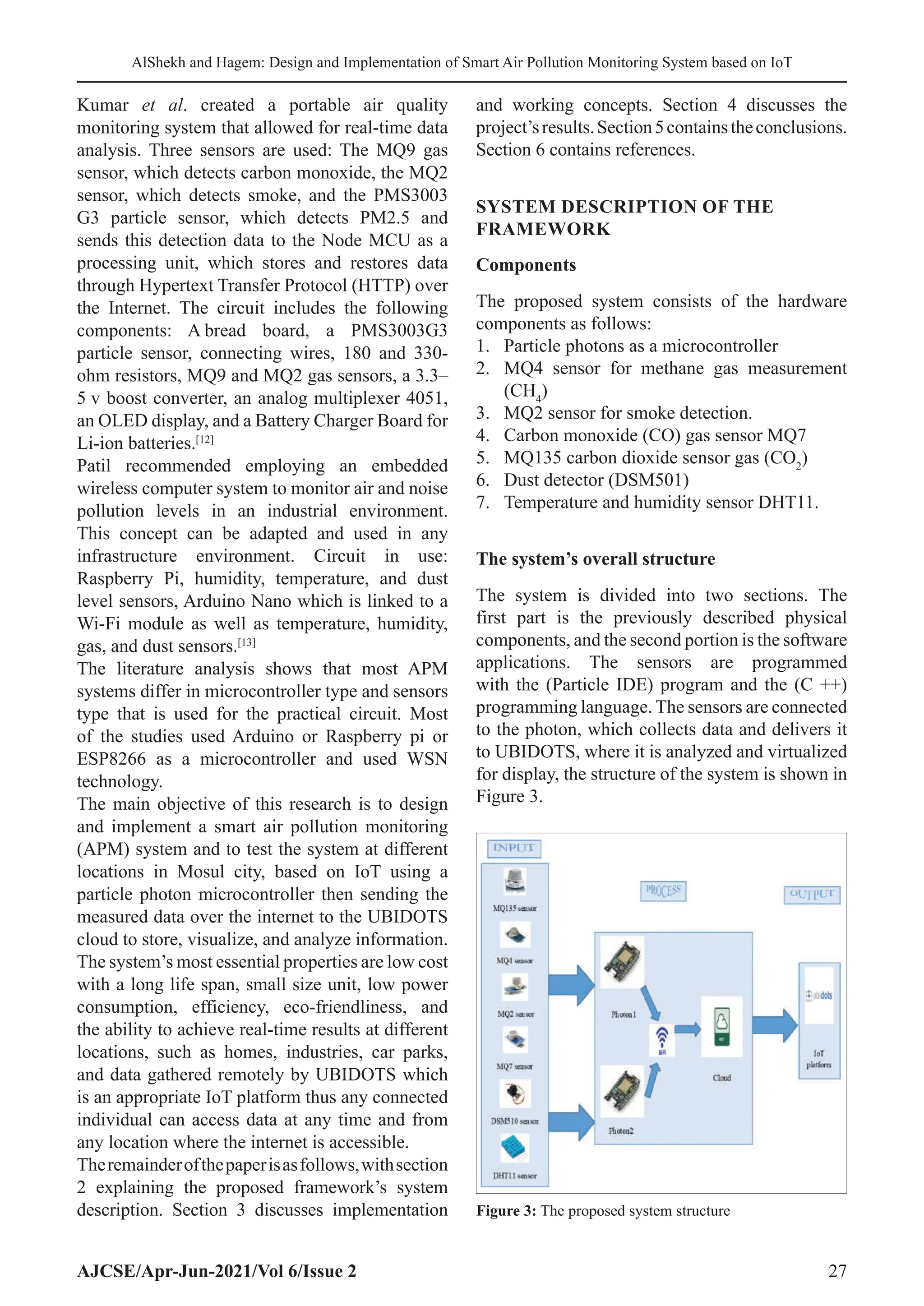 Design and Implementation of Smart Air Pollution Monitoring System Based on Internet of Things | PDF