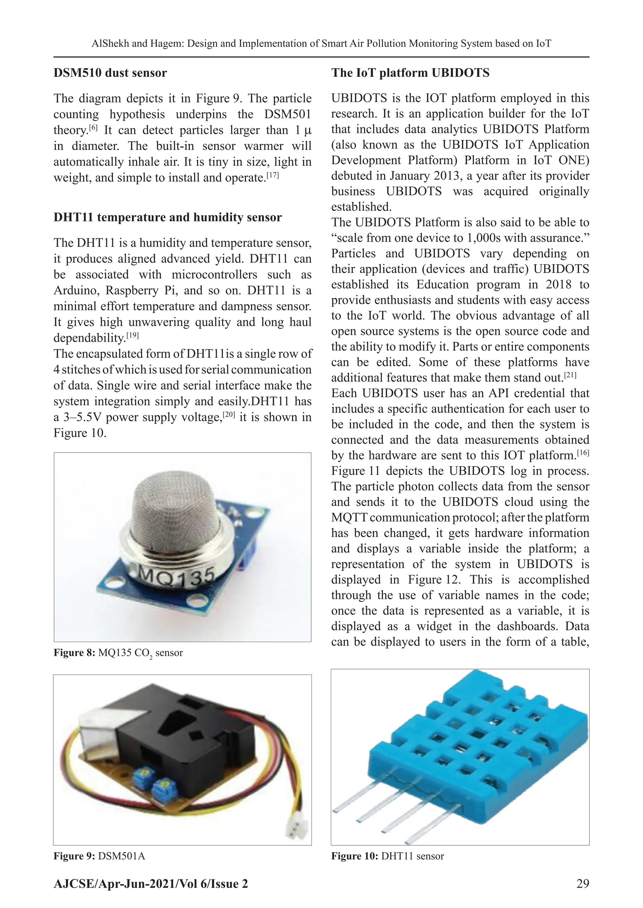 Design and Implementation of Smart Air Pollution Monitoring System Based on Internet of Things | PDF