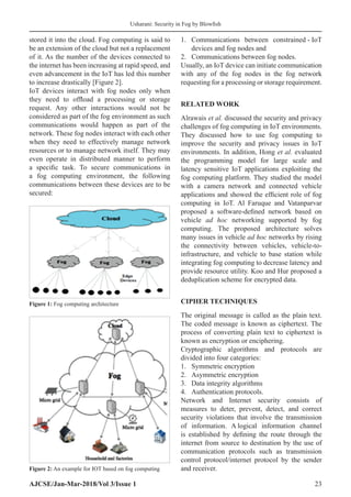 Fog and Internet of Things Network Security through Blowfish Cipher | PDF