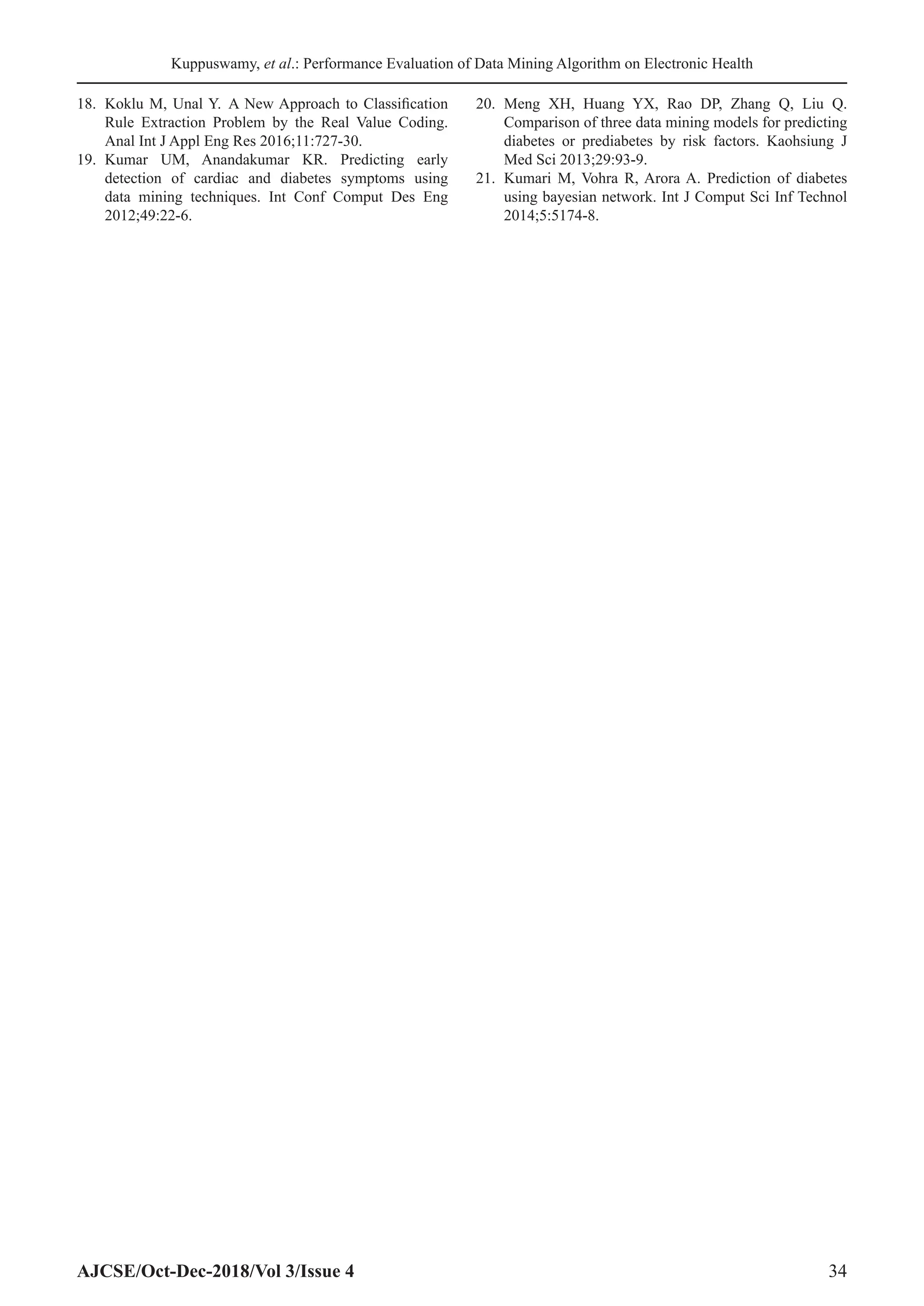 Performance Evaluation Of Data Mining Algorithm On Electronic Health Record Of Diabetic Patients