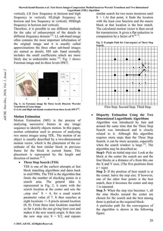 Fast Stereo Images Compression Method based on Wavelet Transform and Two dimensional Logarithmic ...