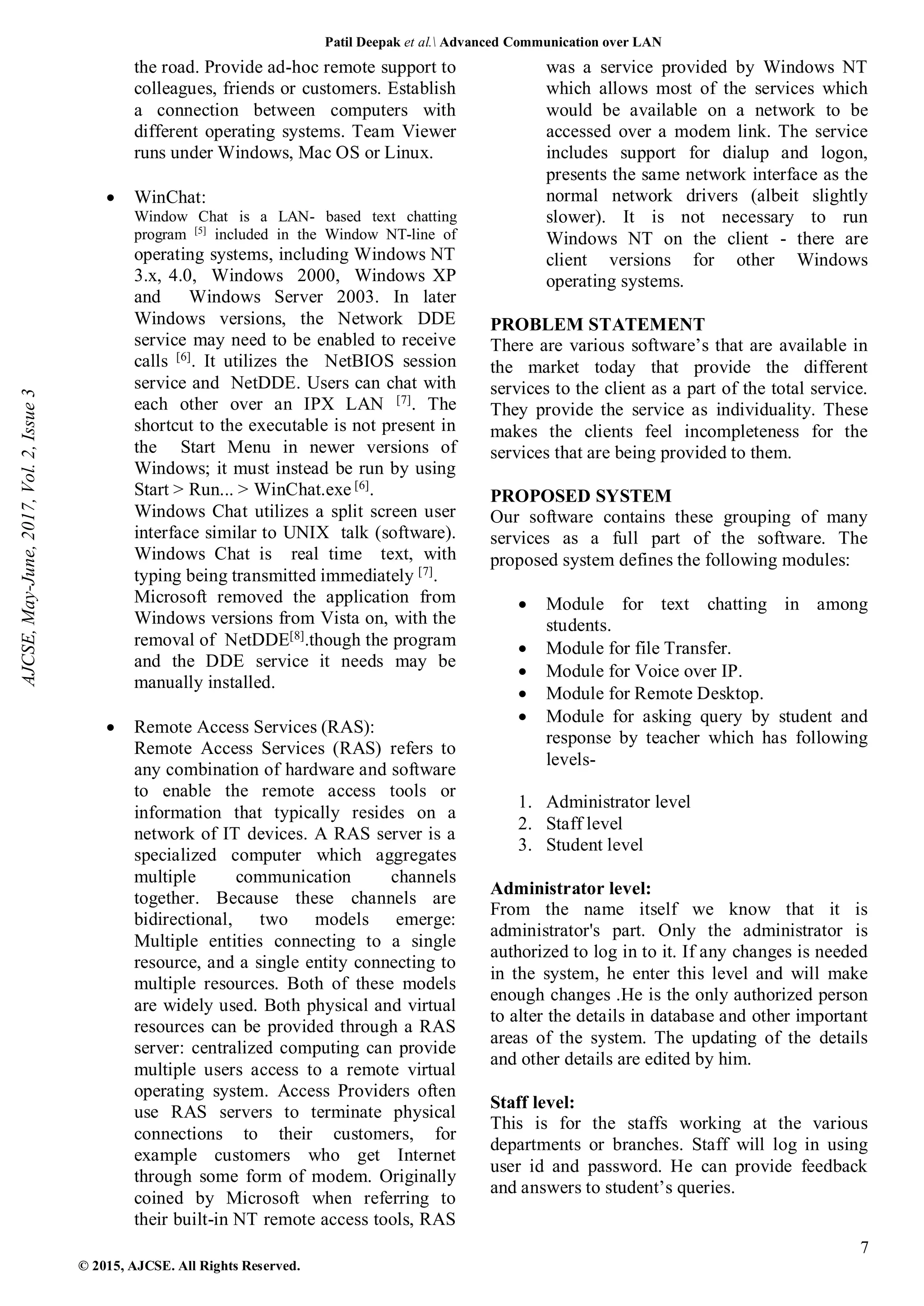 Advanced Communication over LAN AJCSE Advanced Communication over LAN | PDF