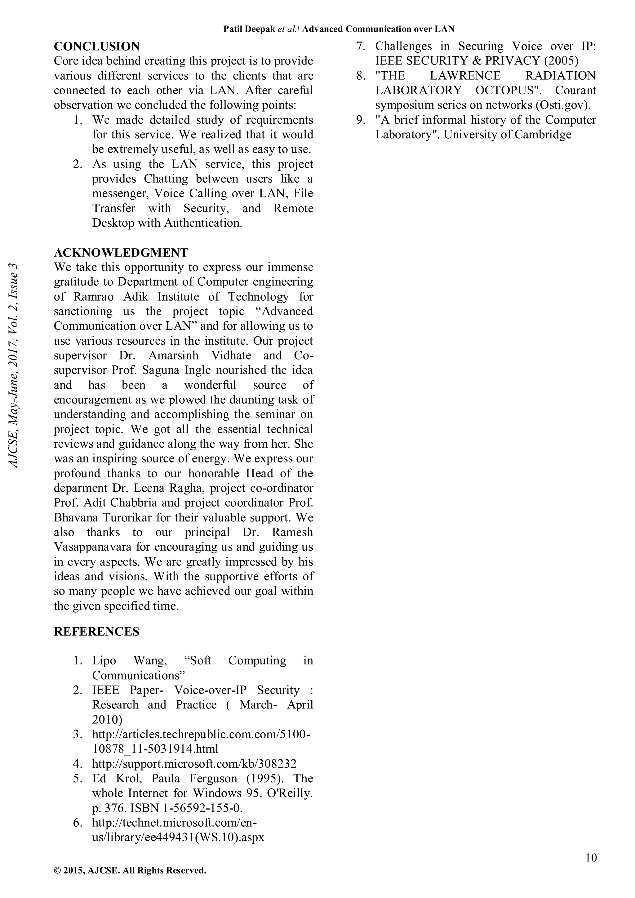 Advanced Communication over LAN AJCSE Advanced Communication over LAN | PDF