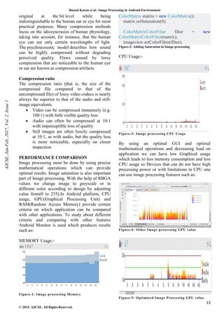 Image Processing in Android Environment AJCSE | PDF