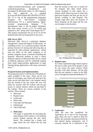 Quick Search Hospital - Website Development using ASP.Net