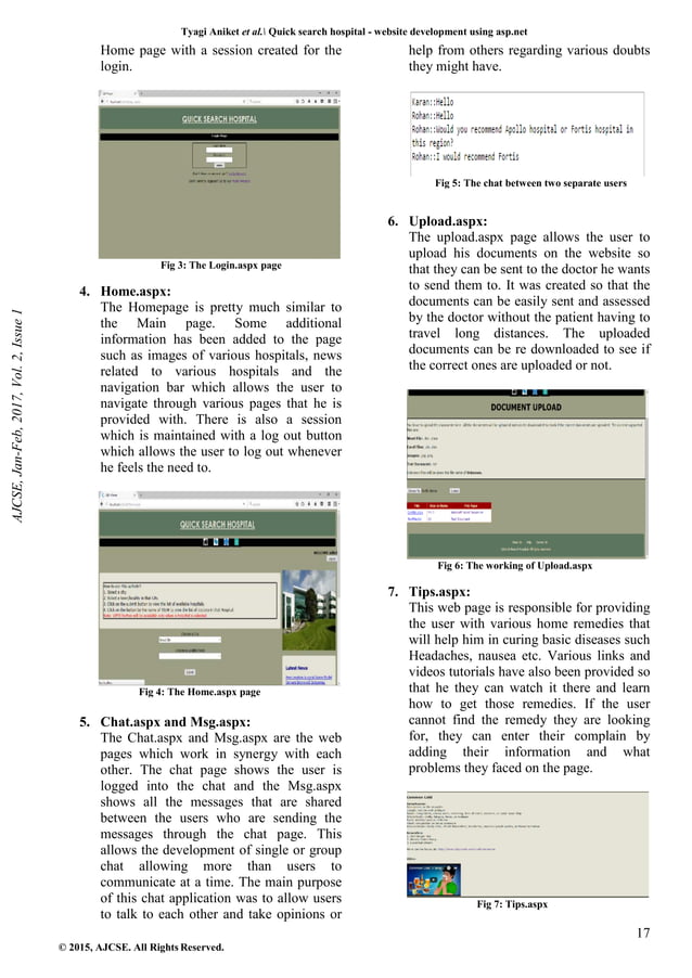 Quick Search Hospital - Website Development using ASP.Net