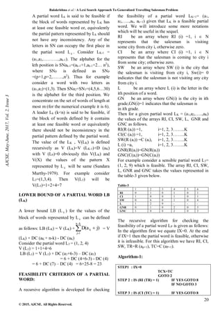 A Lexi Search Approach to Generalized Travelling Salesman Problem | PDF