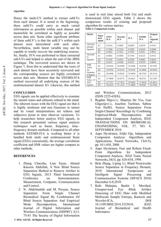 Improved Algorithm for Brain Signal Analysis | PDF